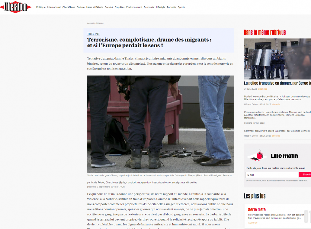 Droit de réponse de Marie Peltier – La Menace Théoriste